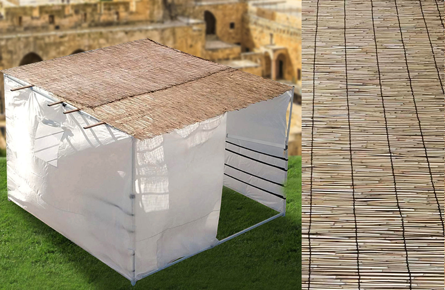 Sukkot Hadar Kosher Reed Schach Mat – 8x10